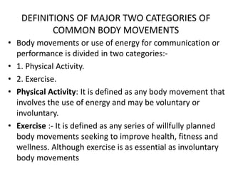Need of Movement | PPTX