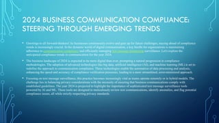 2024 Business Communication Compliance: Steering Through Emerging ...