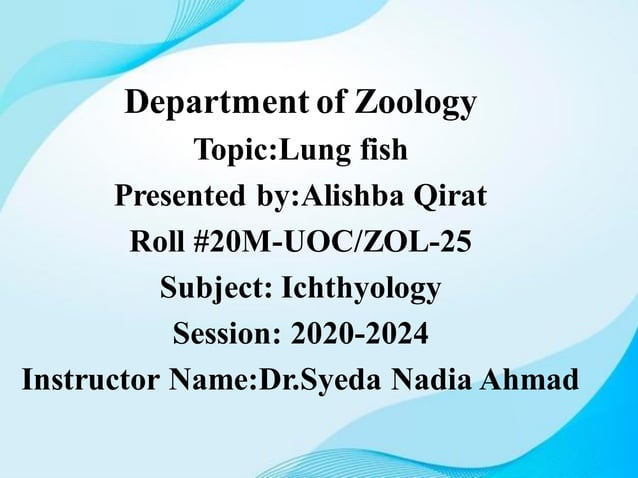 25.Lung fish, evolutionary history and economic importance | PDF