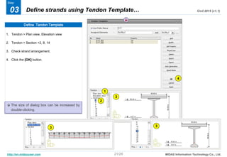 MIDAS CIVIL Tendon template for prestressing | PDF