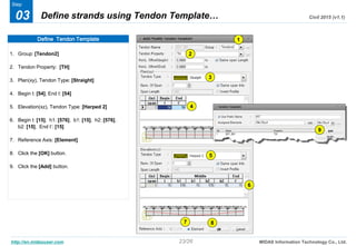 MIDAS CIVIL Tendon template for prestressing | PDF