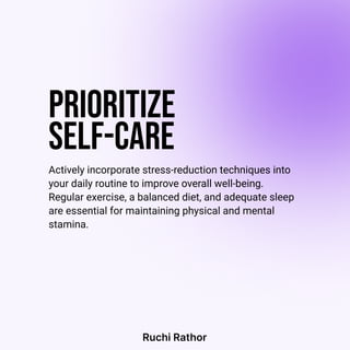 Strategies For Managing Stress and Burnout | PDF