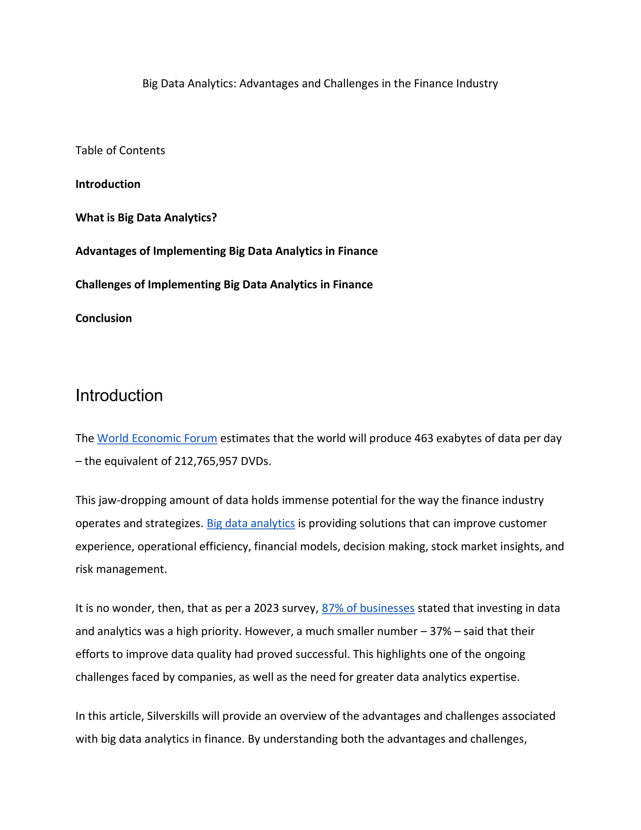 Big Data Analytics_ Advantages and Challenges in the Finance Industry.pdf | Financial Industry ...