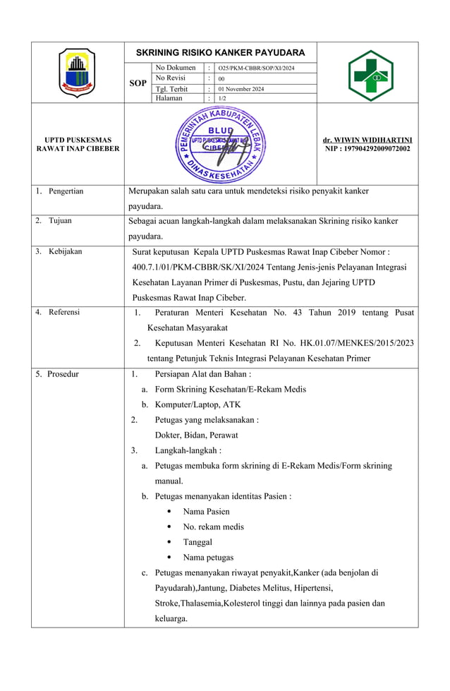 25. SOP SKRINING RISIKO KANKER PAYUDARA 2024.doc