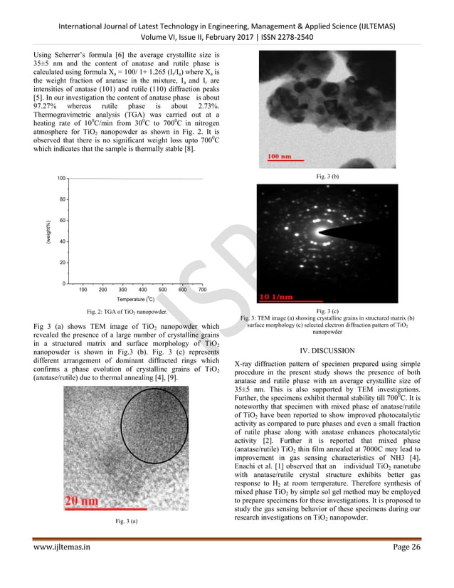 Preparation of Mixed Phase (Anatase/Rutile) TiO2 Nanopowder by Simple Sol Gel Method | PDF