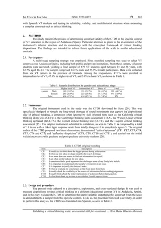 Validating a critical thinking scale: an essential skill for vocational ...