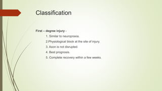 classification and diagnostic methods of peripheral nerve injury | PPTX