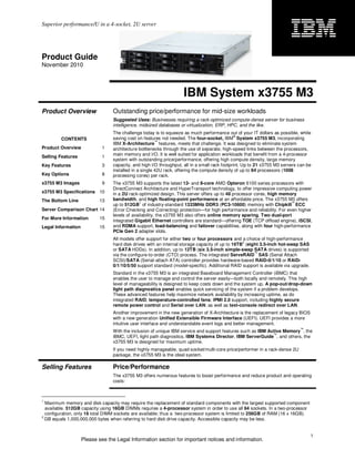 IBM System x3755 M3 Product Guide | PDF