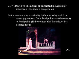 25 continuity | PPT | Dance | Fine Art