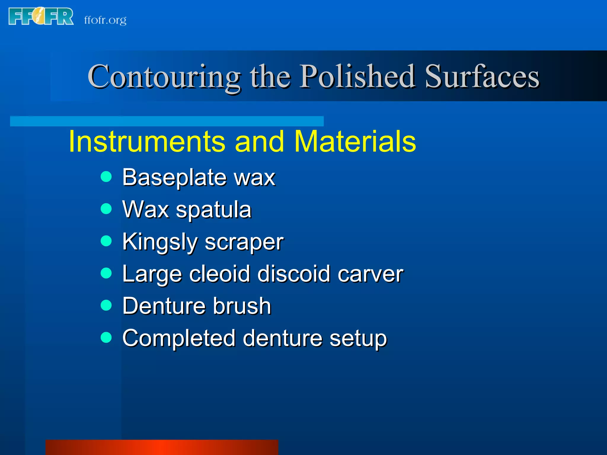 25.final wax contouring | PPT