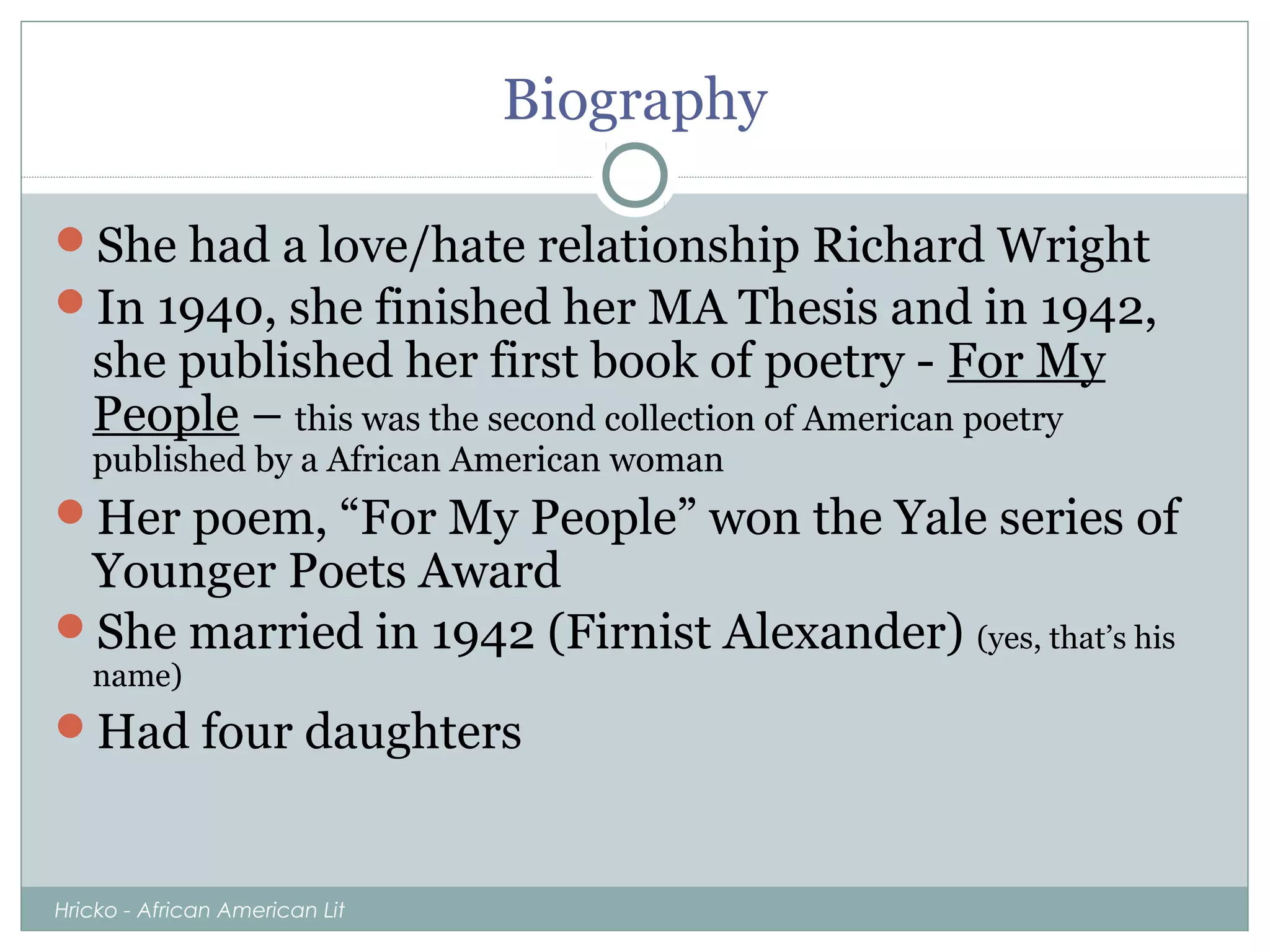 Introduction to Margaret Walker | PPT