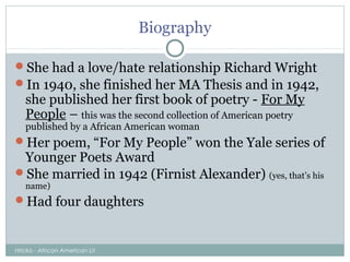 Introduction to Margaret Walker | PPT