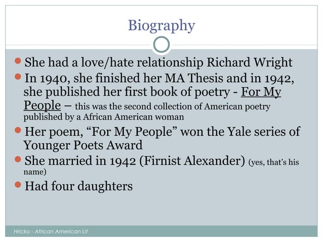 Introduction to Margaret Walker | PPT