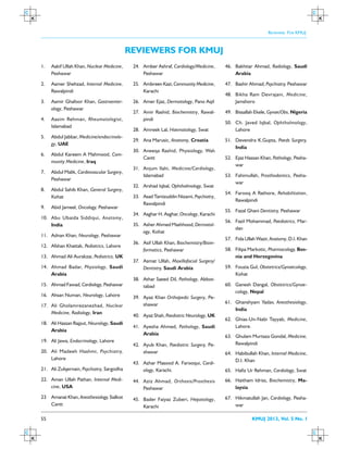 KMUJ reviewers 2013 1 | PDF