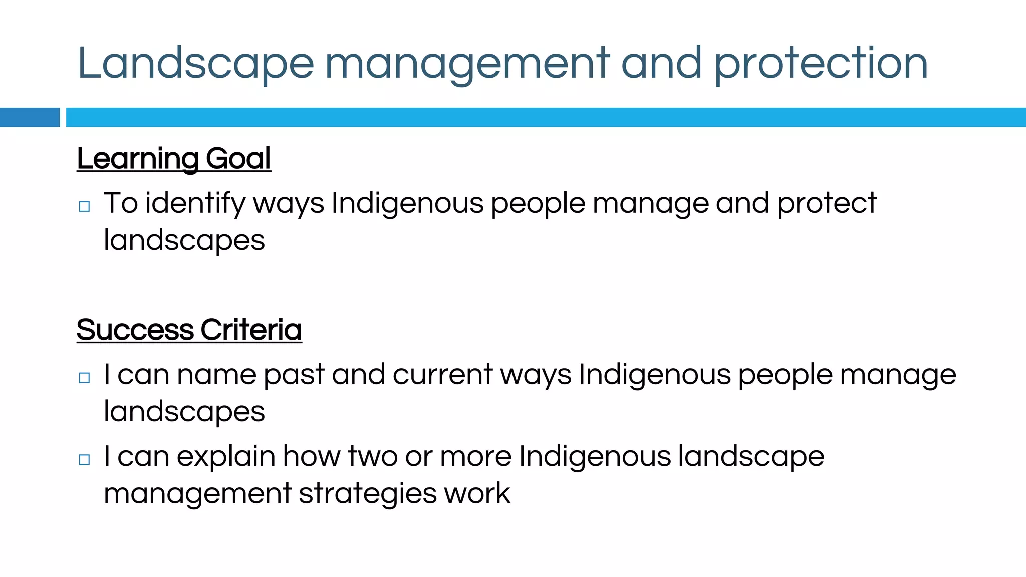 25- Indigenous Management Strategies - THOP | PPTX