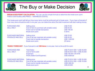 Make or Buy Decisions | PDF