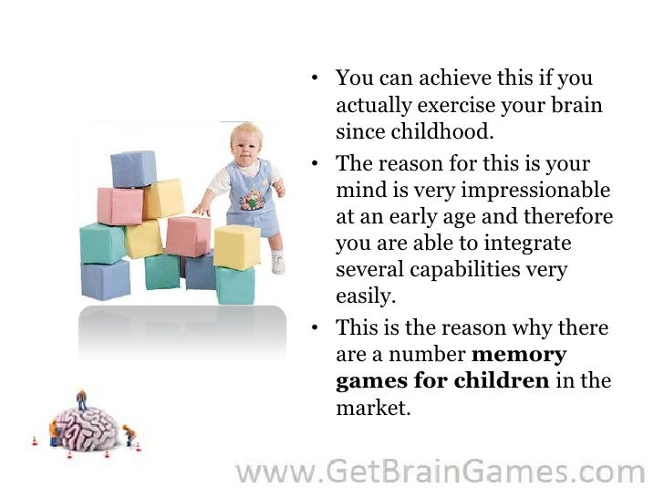 Memory games for children are just perfect for improving the brain power