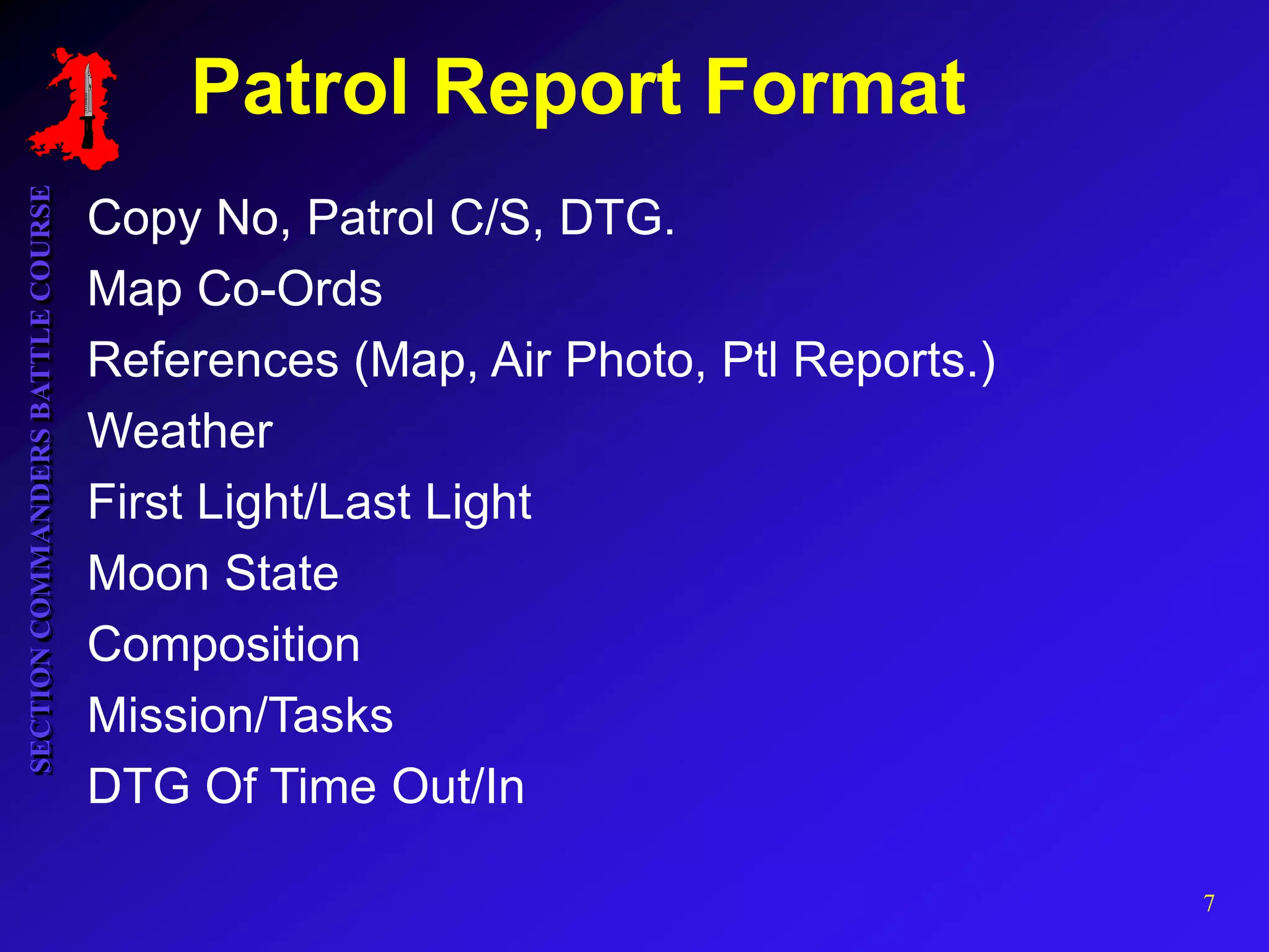 25 - Patrol Report.PPT