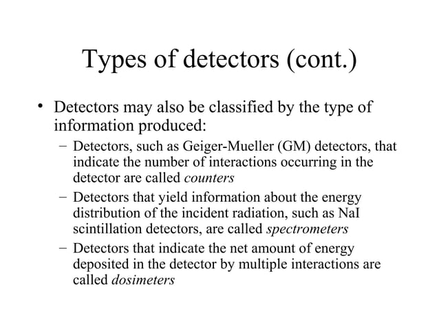 25 -radiation_detection_&_measurement_i | PPT | Chemistry | Science