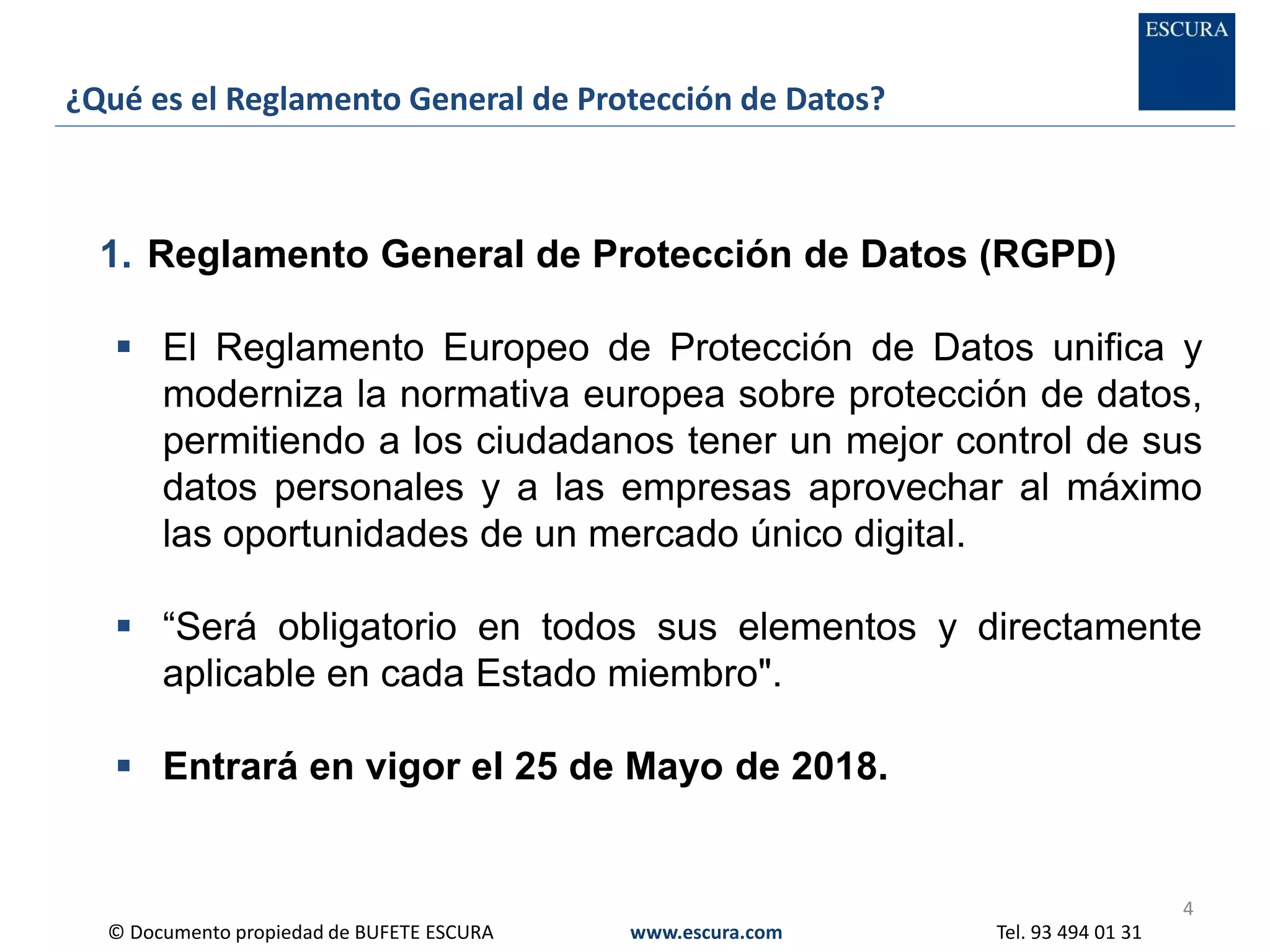 25 RGPD - reglamento general de protección de datos | PPT
