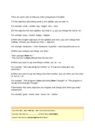 Rules for making comparisons.pdfjkljlkjj | PDF