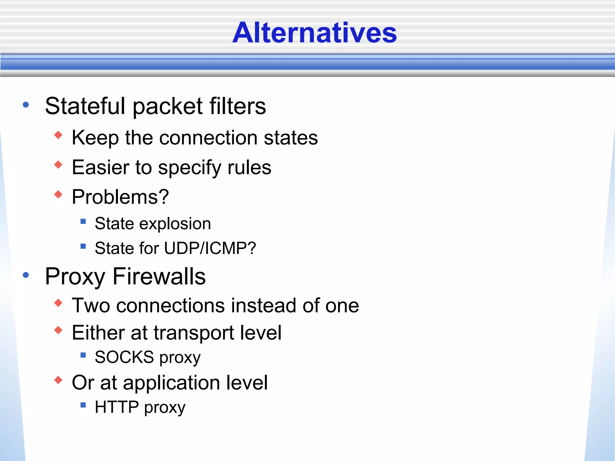 firewalls | PPT | Computer Networking | Computing