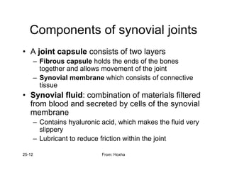 Structure and Function of Joints - MyPharmaGuide | PDF