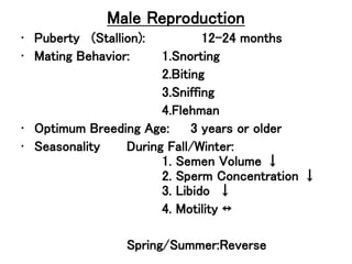 Equine Reproductive Physiology. | PPT