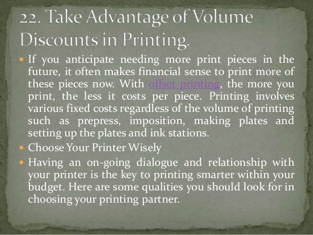 25 Tips to Control Printing Costs from Commercial Printing Company