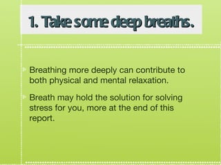25 ways-to-alleviate-stress b | PPT