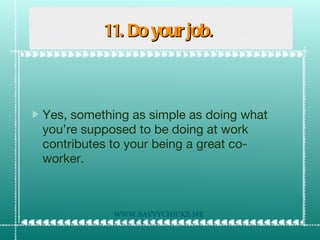 25 ways-to-be-a-good-co-worker | PPT