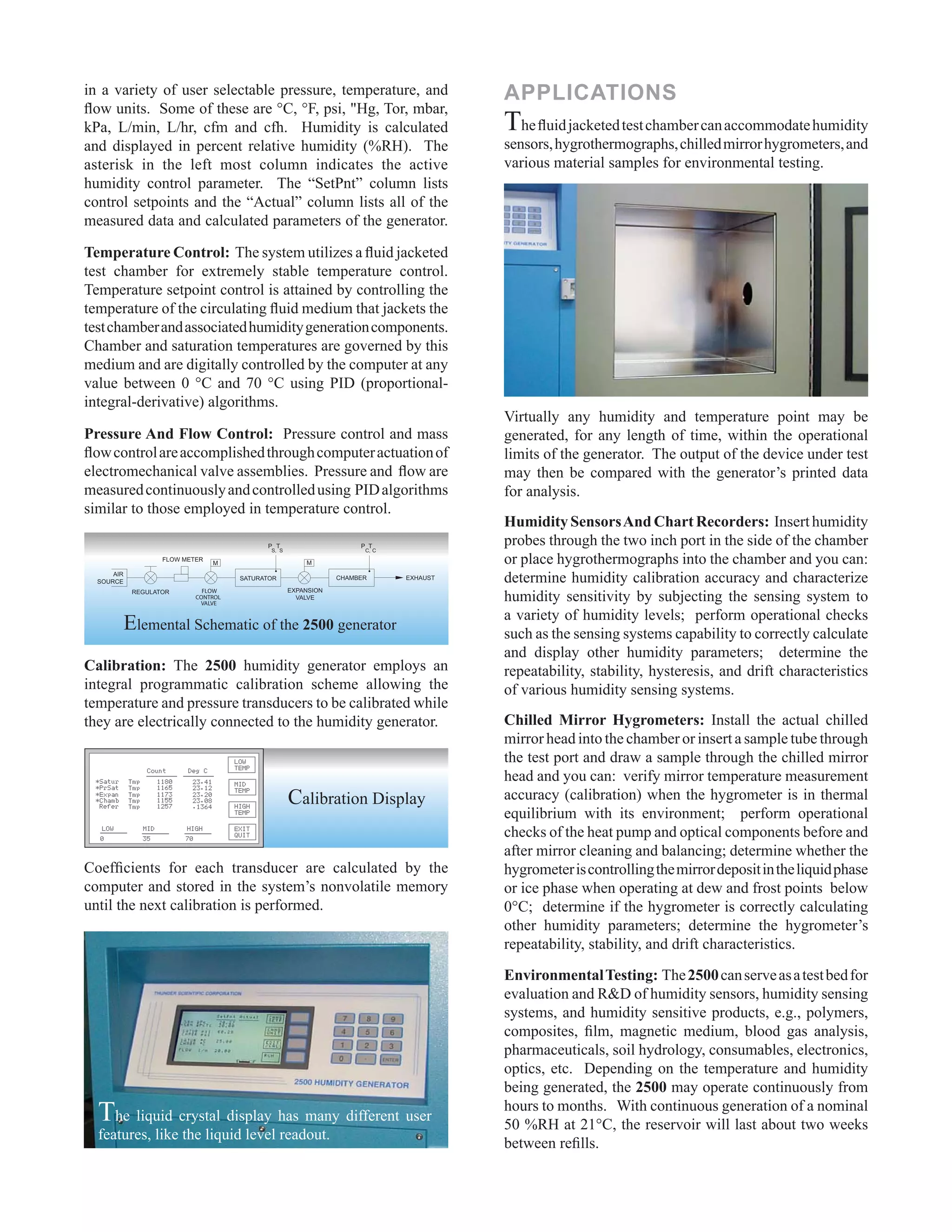 Brosur Thunder Scientific | Model 2500 | Humidity Generator | PDF