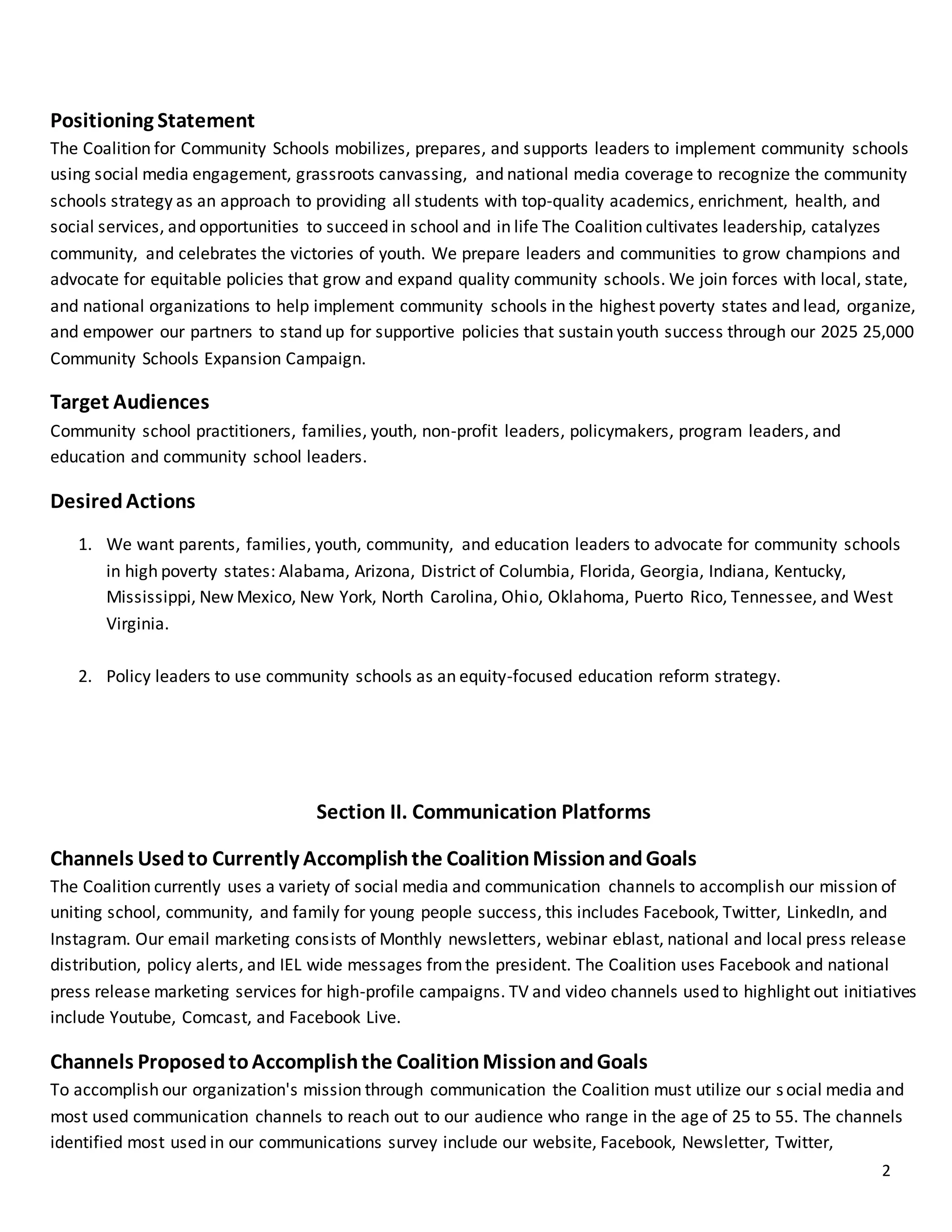 Draft 25,000 community schools strategy | DOCX