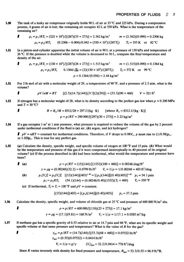 Fluid mechanics and hydraulics: SOLVED PROBLEMS | PDF