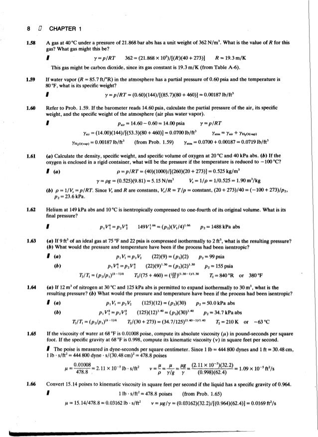 Fluid mechanics and hydraulics: SOLVED PROBLEMS | PDF