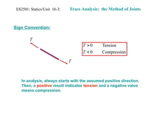 Truss Analysis-the Method of Joints for truss analysis | PPT
