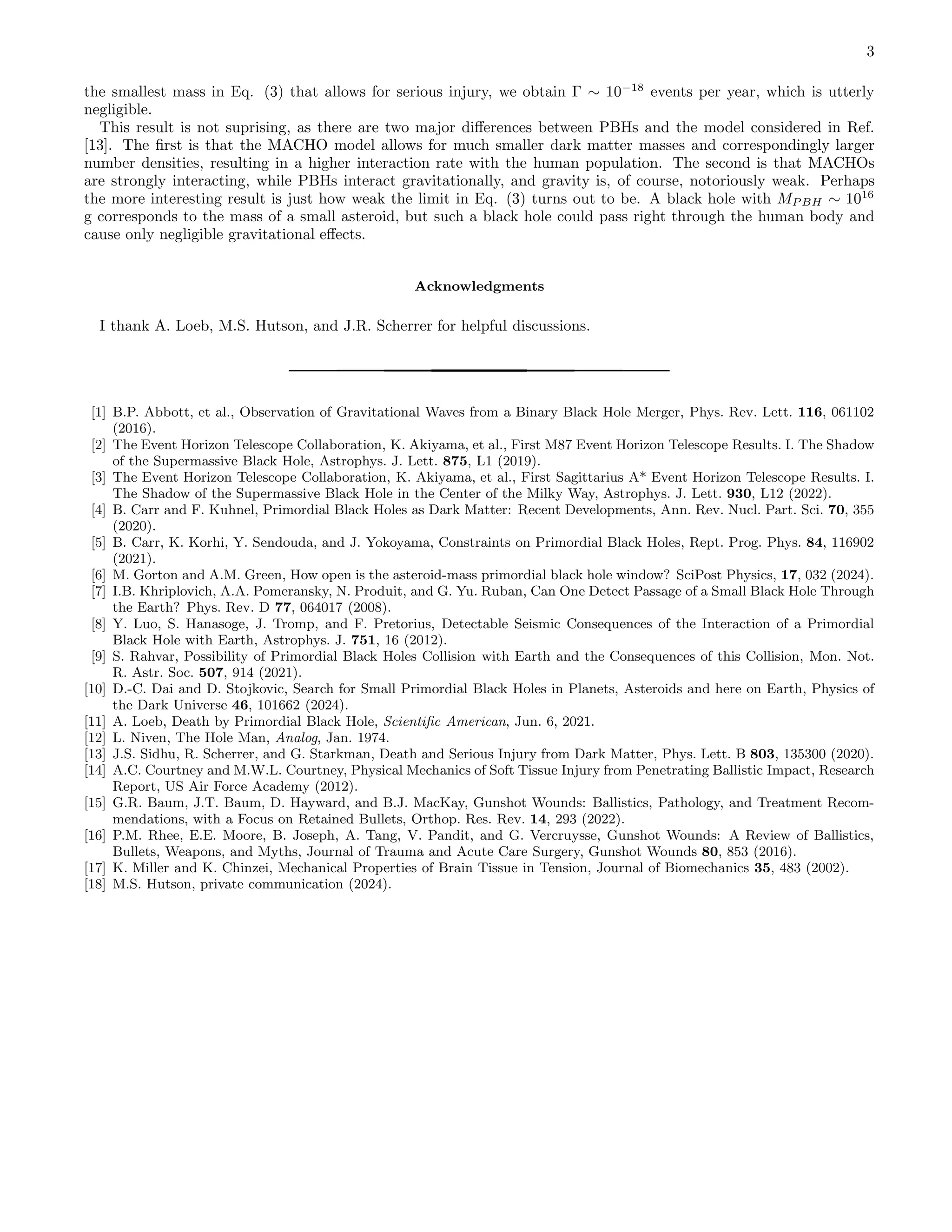 Gravitational Effects of a Small Primordial Black Hole Passing Through ...