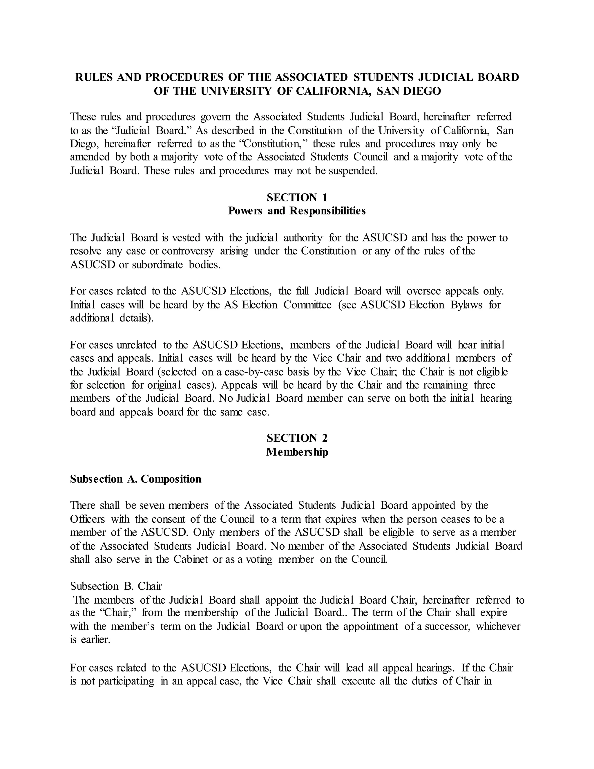 JBoard, Approved JBoard Rules | PDF