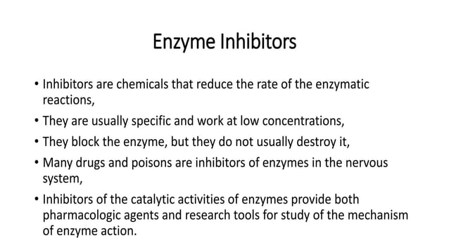 Enzymes ppt Enzymes inhibition and significance | PPT