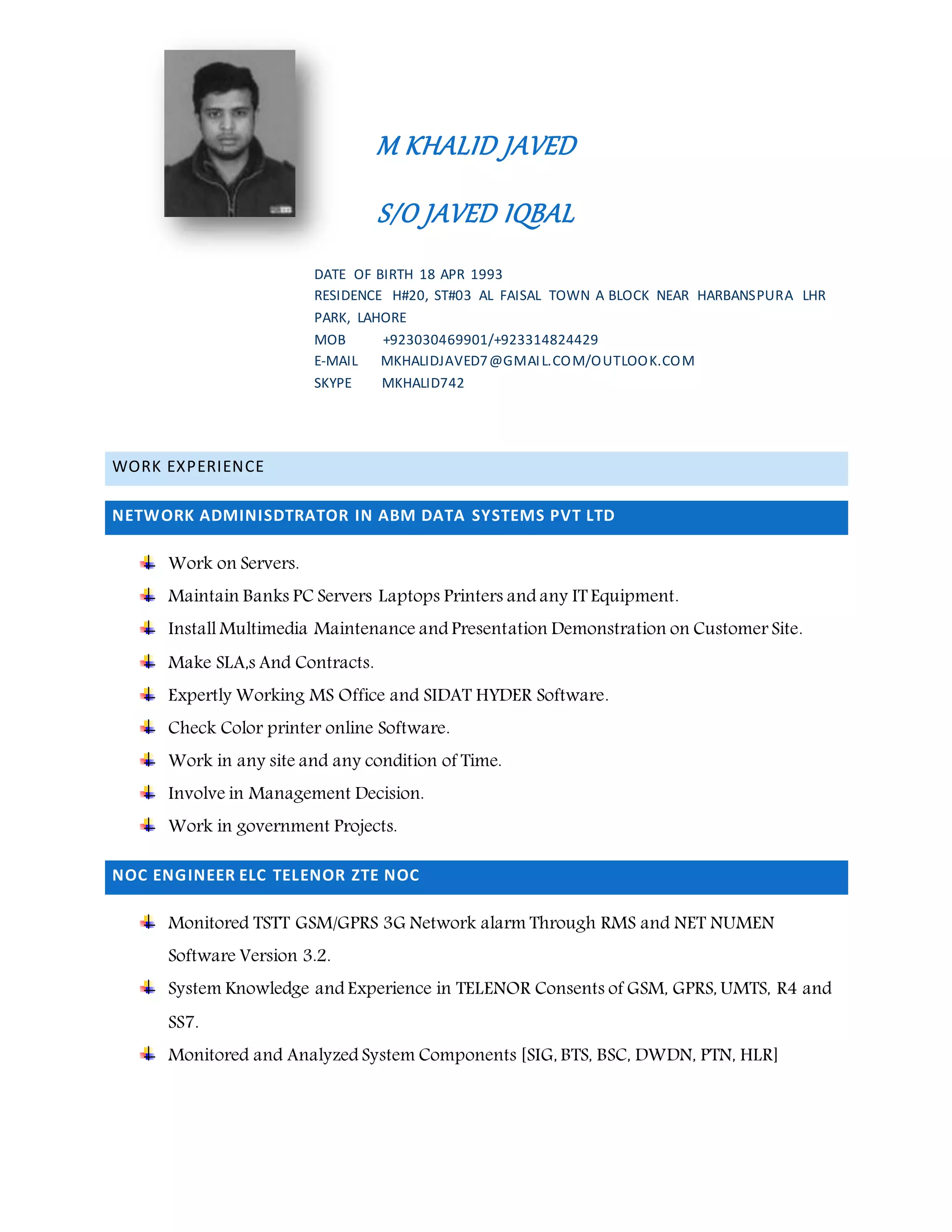 M Khalid Javed Update | DOCX | Computer Networking | Computing