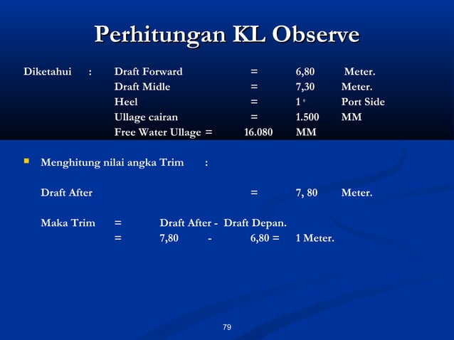 pengukuran perhitungan volume minyak standard di tangki darat | PPT