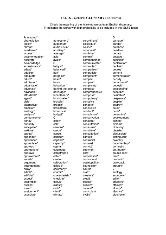ielts-general-glossary-720words | PDF