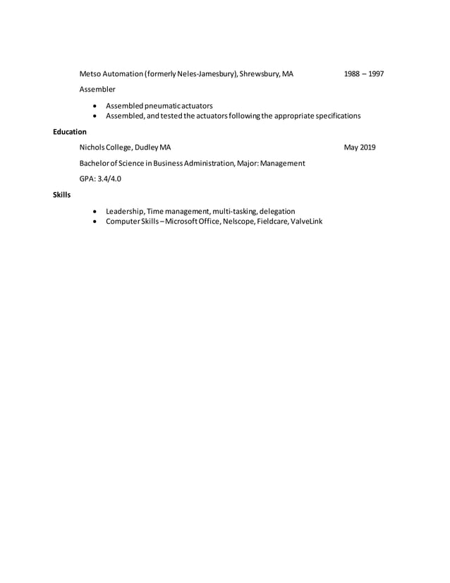 Donald Stevenson Resume | DOCX