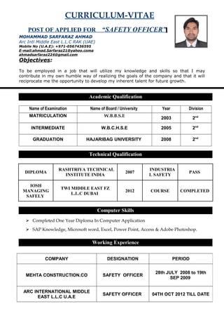 safety officer cv.DOC