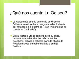 iliada y odisea de homero. cultura clasica | PPT