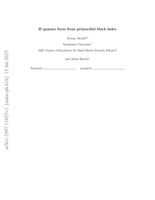 If quasars form from primordial black holes | PDF