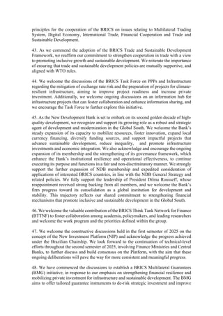 Rio de Janeiro Declaration 6 July 2025: Strengthening Global South ...