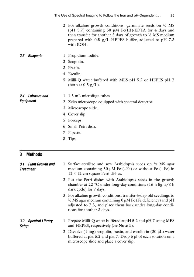 Plant Iron Homeostasis Methods And Protocols Jeeyon Jeong | PDF
