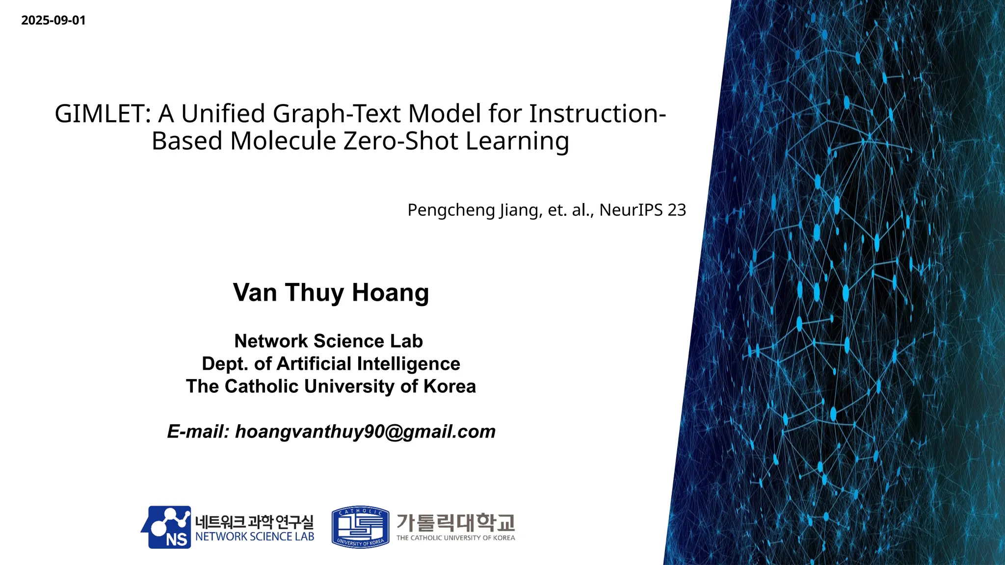 250901_Thuy_Labseminar[GIMLET: A Unified Graph-Text Model for ...