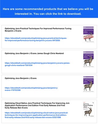 Optimizing Java Chris Newland James Gough Benjamin J Evans | PDF